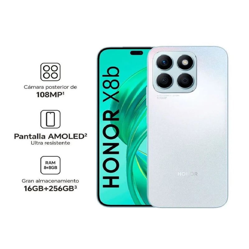 Celular Honor X8B 67 8GB RAM 256GB Titanium Silver HONOR | falabella.com