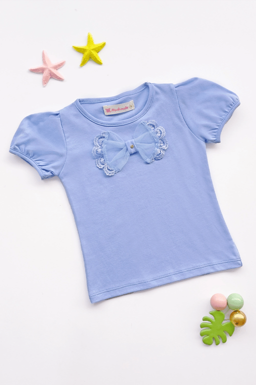 Polo con Lazo de Tul en el Pecho para Niña - Kids Mahmelo KIDS MASHMELO ...