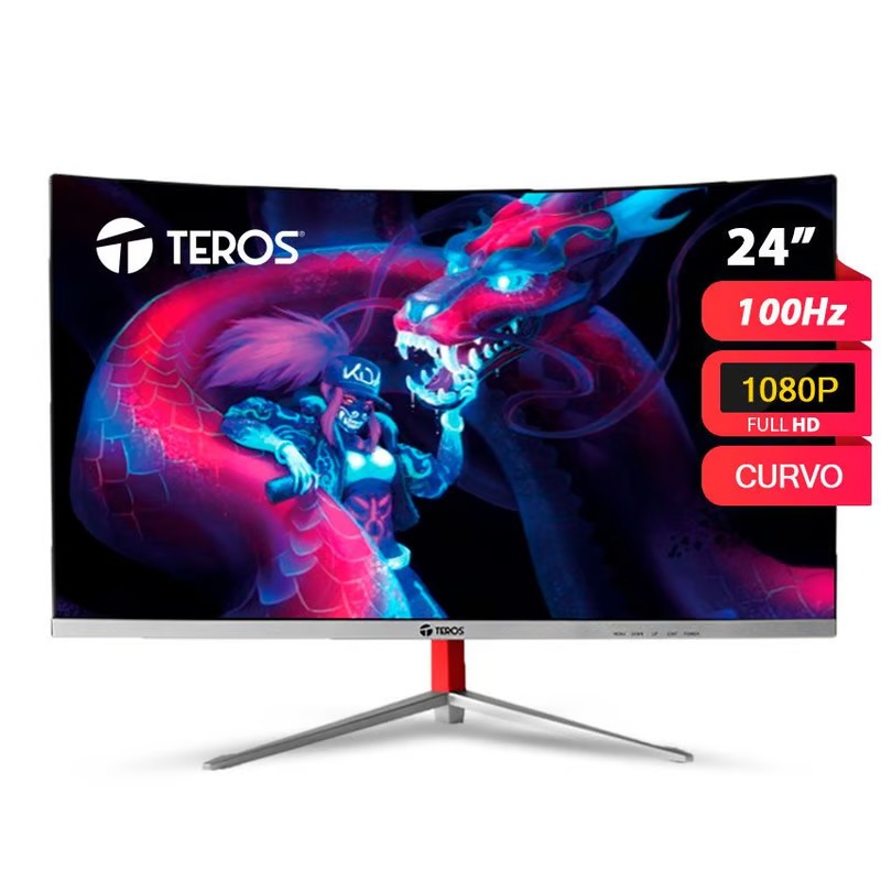 Monitor Gamer Curvo Teros 24 Pulgadas Fhd 100hz 1ms 1920x1080 TEROS ...