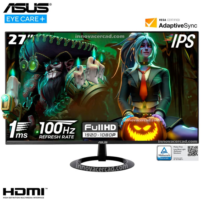 Monitor ASUS VZ27EHF Eye Care 27 IPS 100hz 1ms Adaptive Sync BROTHER ...