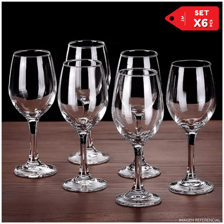 Copas de elegante para tomar vino 310ML set x6 INSPIRA | falabella.com