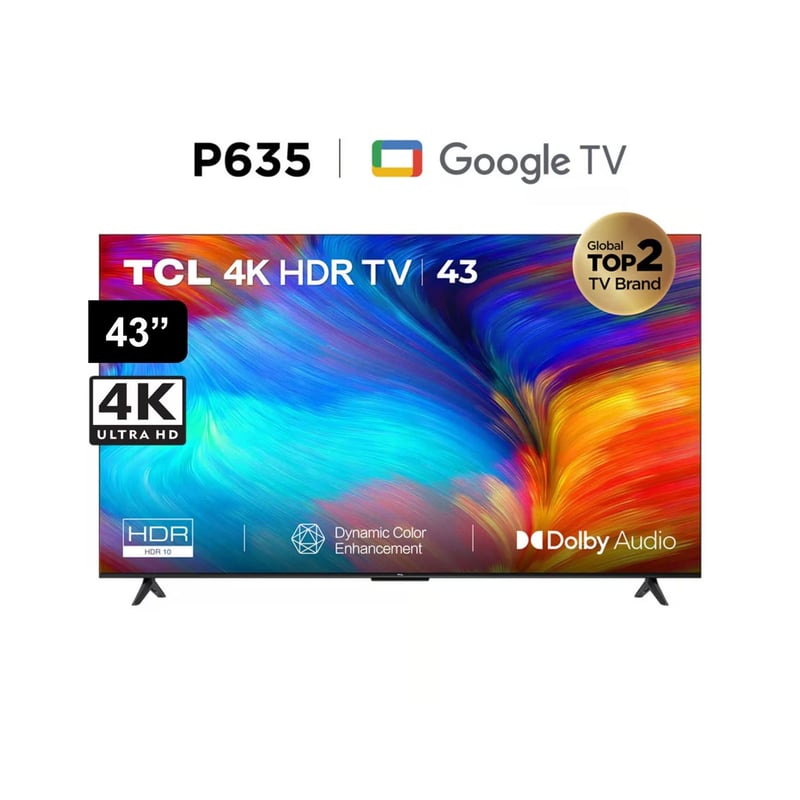 Televisor TCL Led 43 UHD 4K Smart Google Tv 43P635 TCL | falabella.com