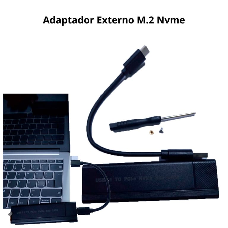 Adaptador Para Disco Duro Ssd Nvme Adaptador M2 Nvme A Usb GENERICO ...