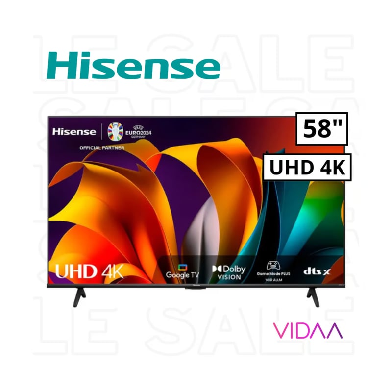 TELEVISOR HISENSE 58 SMART TV VIDAA 4K UHD 58A6N - NEGRO HISENSE ...