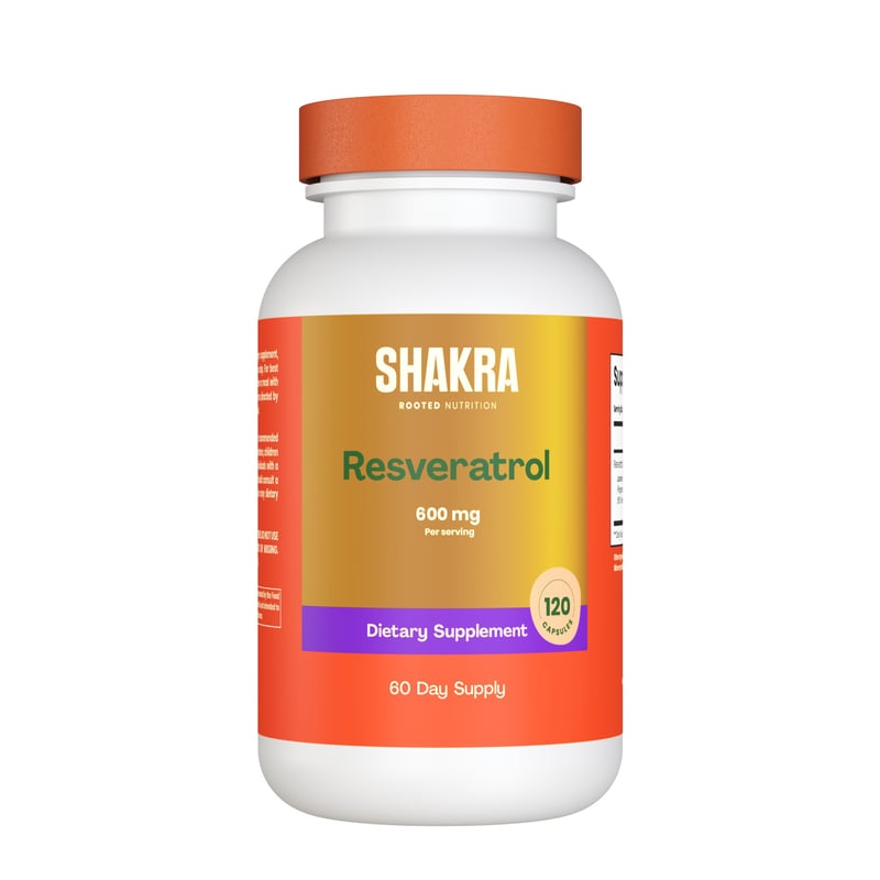 Shakra Resveratrol 600 Mg 120 Capsulas Americano Importado SHAKRA ...