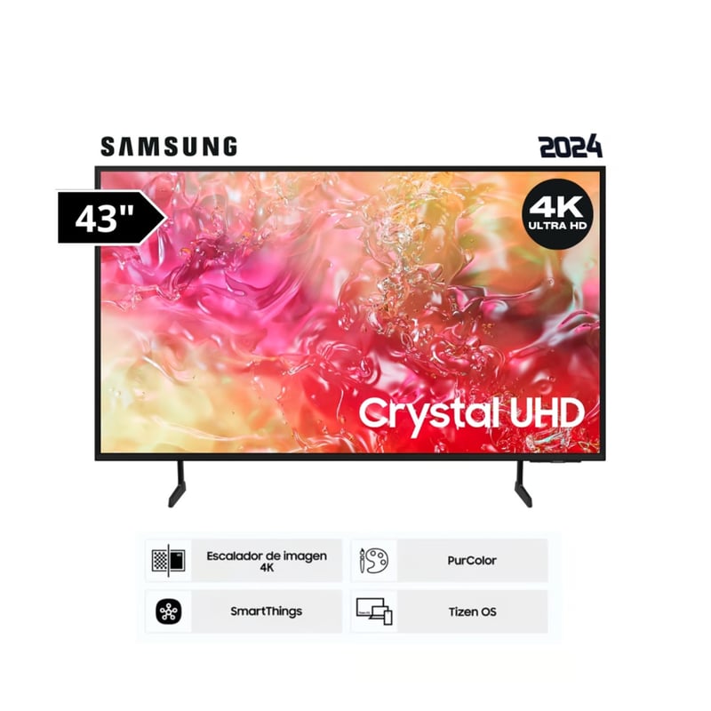 Televisor Samsung LED 43 Crystal UHD 4K 43DU7000 (2024) SAMSUNG ...