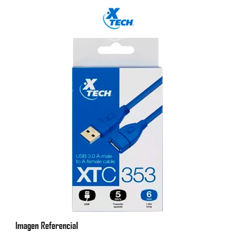 CABLE XTECH USB 30AMACHO A USB AHEMBRA 18MTS PN XTC-353 XTECH | falabella.com