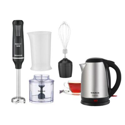 Combo Batidora de Inmersion Robot 500 Plus Inox II con Hervidor Taurus ...