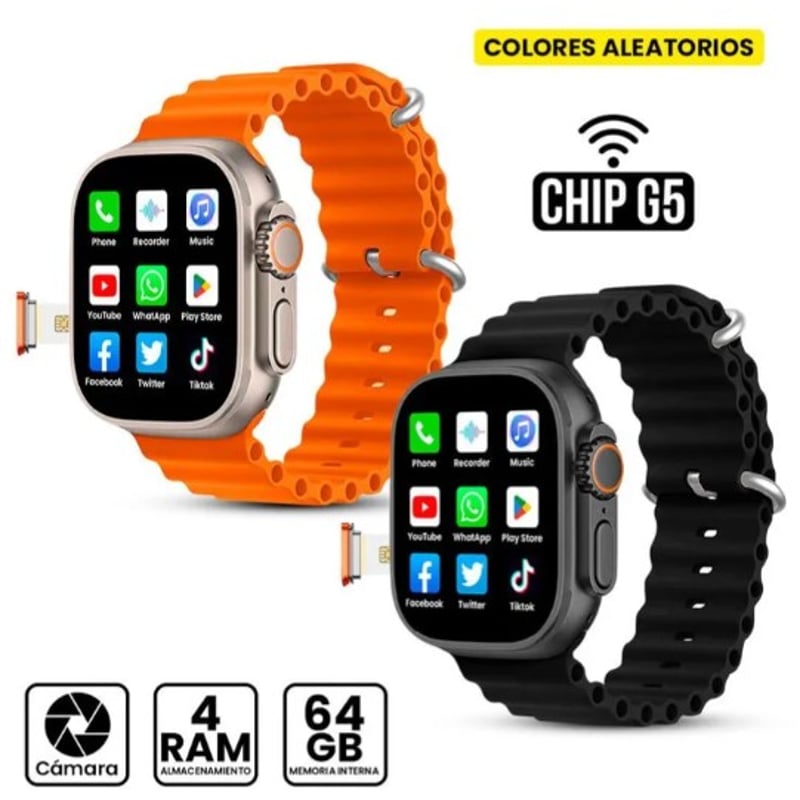 SMARTWATCH ULTRA S9 4G RAM 64GB ROM CON CHIP + 01 CORREA DE REGALO ...