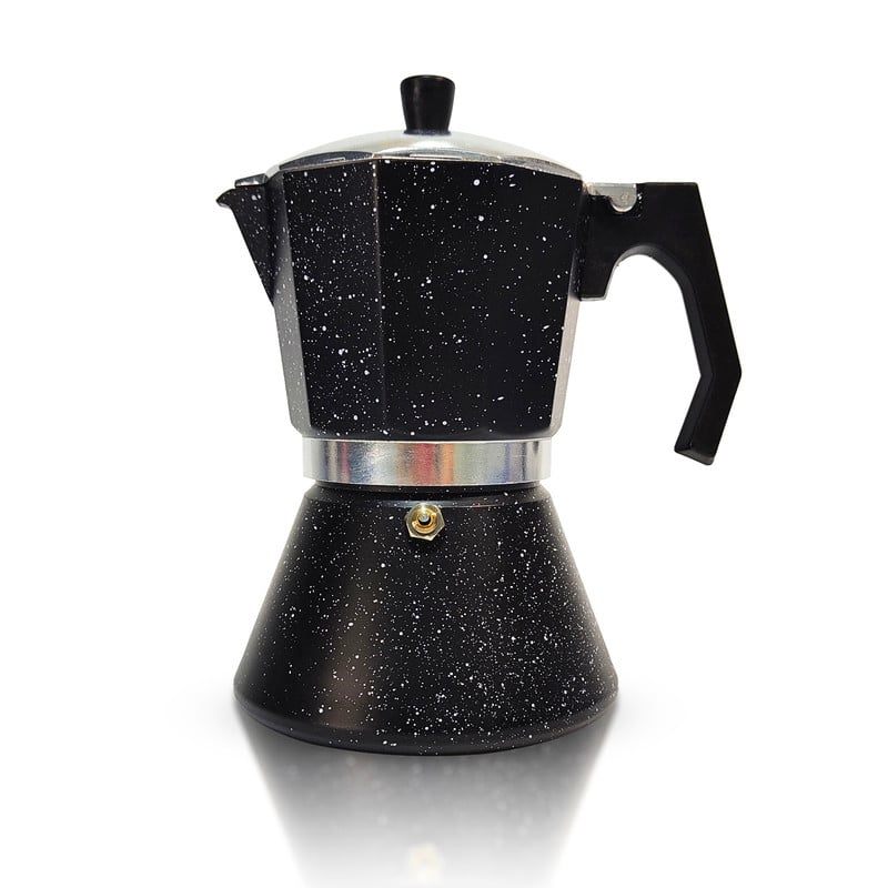 Cafetera Moka Italiana para Cocina de Inducción 6 Tazas Espresso Negro ...