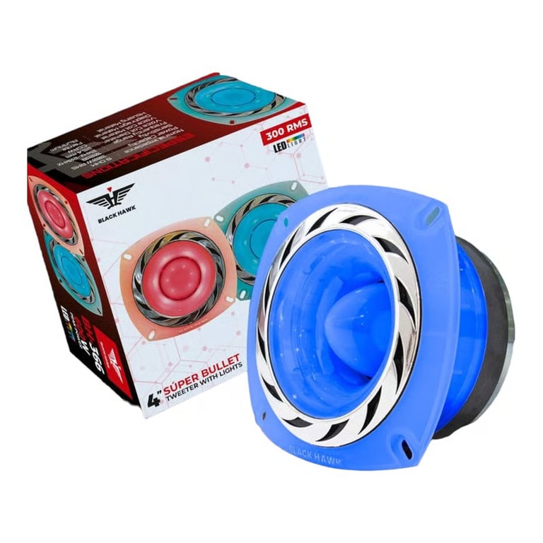 Tweeter Bala 4 Pulgadas Con Luz Led Black Hawk 600W 300RMS BLACK HAWK ...