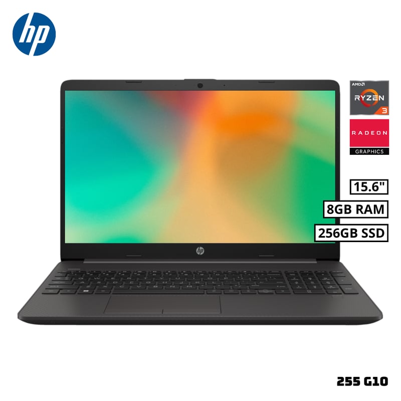 LAPTOP HP 255 G10 15.6 FHD AMD RYZEN 3 7320U 8GB RAM 256GB SSD HP ...