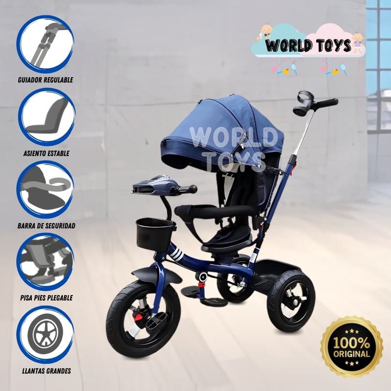 Triciclo Guiador para Niños «VICEX» Blue GENERICO | falabella.com