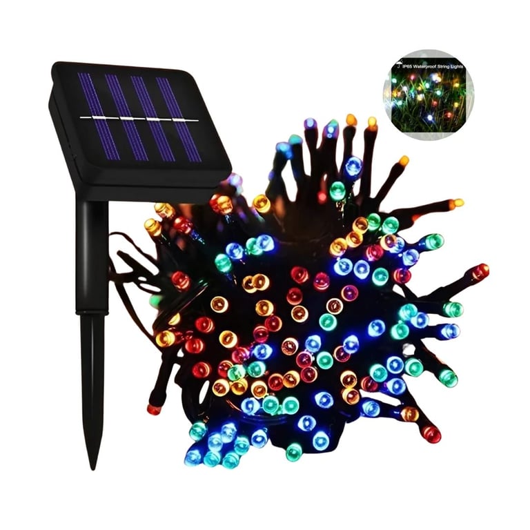 Luces Navideñas Decorativas Multicolor 10mts Con Panel Solar | Sodimac Perú