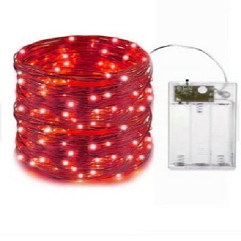 ALAMBRE DE LUCES LED 10 METROS ROJO GENERICO | falabella.com