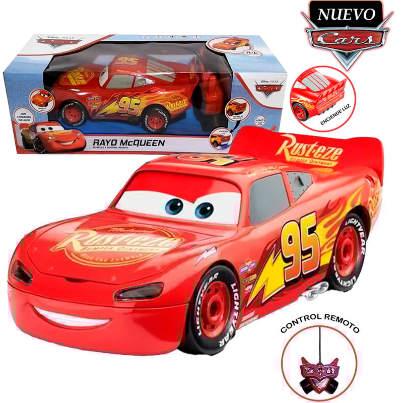 Juguete Vehículo cars Rayo McQueen con Control Remoto DISNEY ...