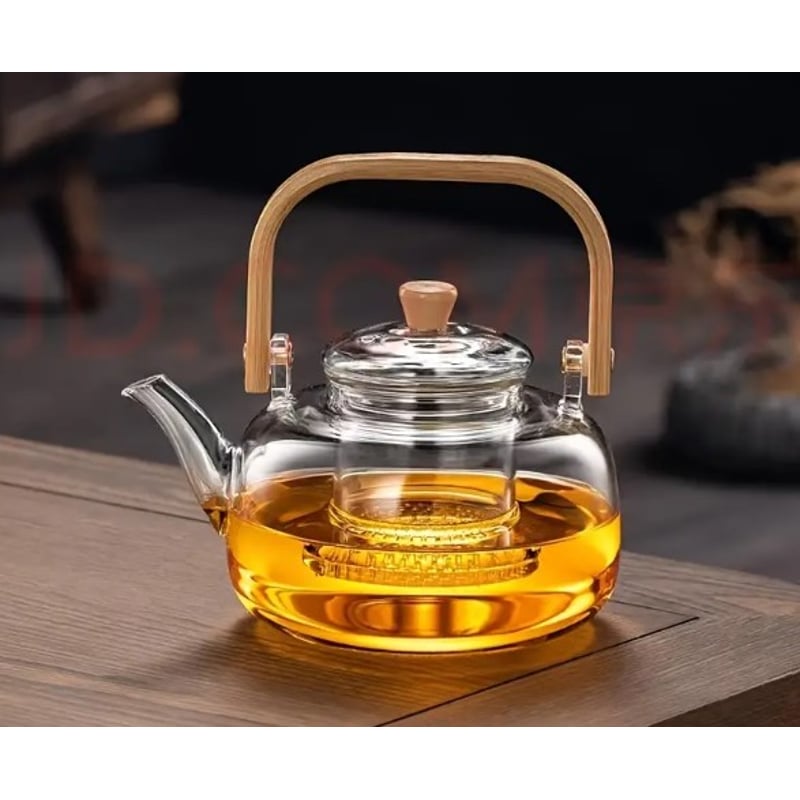 Tetera Vidrio con Infusor y Asa de Bambú 1L. GENERICO | falabella.com