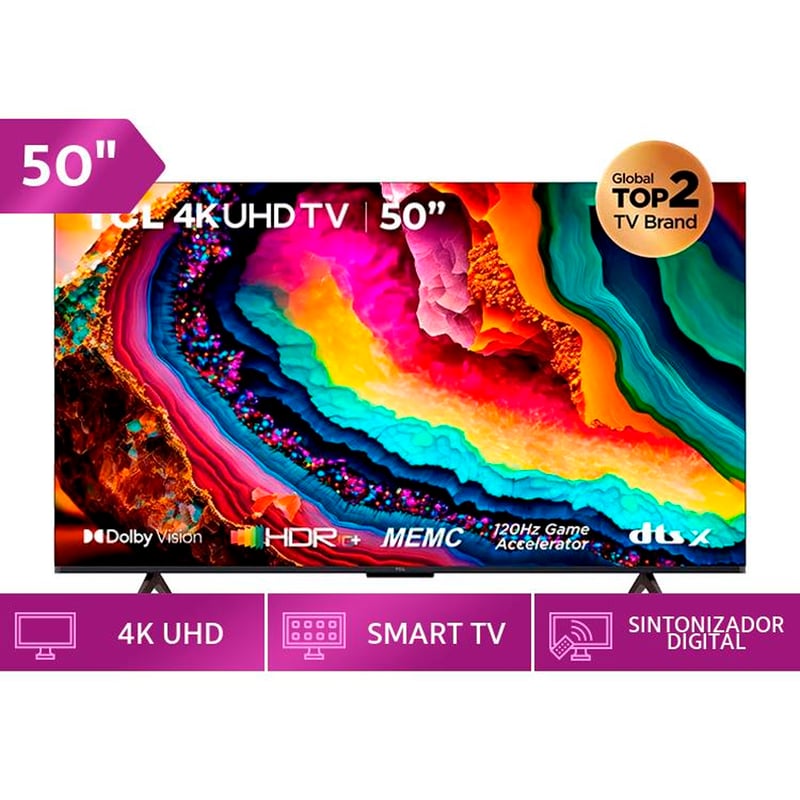 Televisor TCL 50" UHD 4K Smart TV 50P755 TCL | falabella.com
