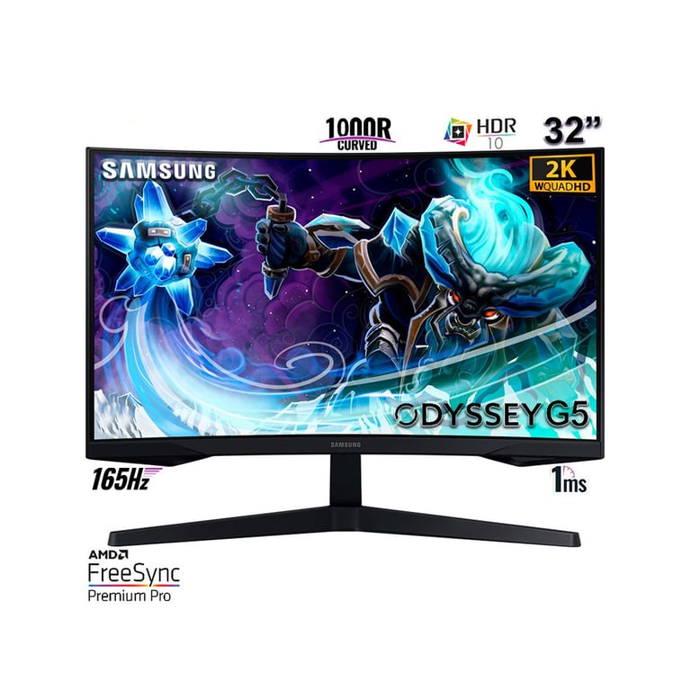 MONITOR ODYSSEY G5 165HZ 1MS SAMSUNG 32 2K 165HZ 1MS HDR10 FreeSync ...