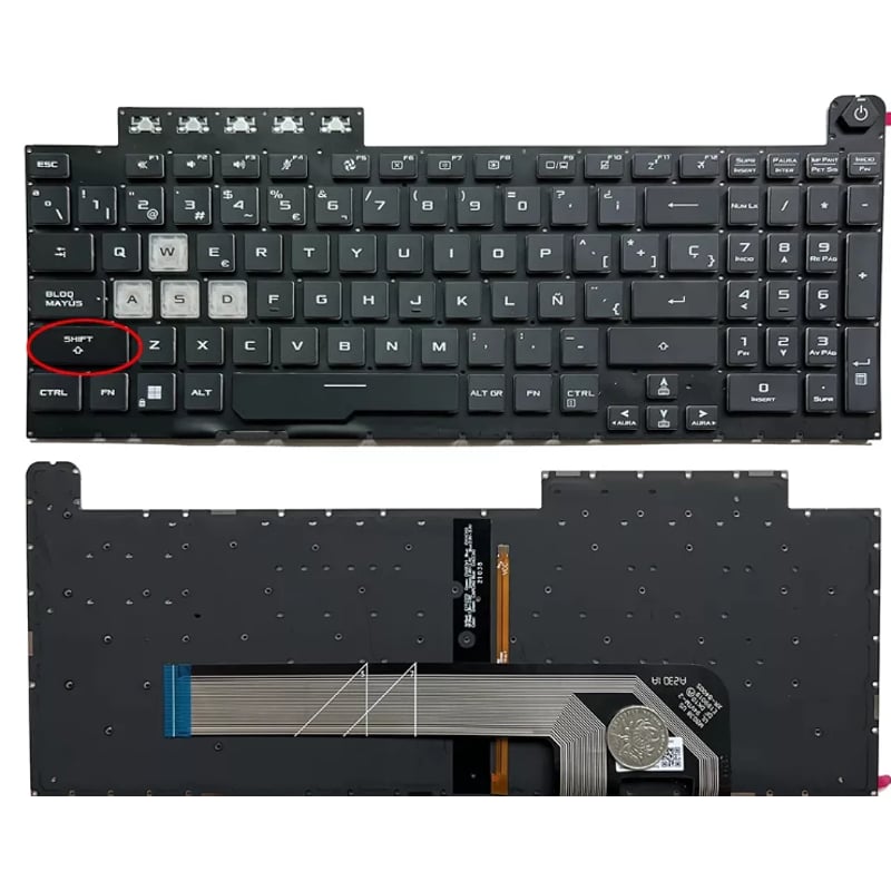 Teclado Asus Tuf Gaming F15 Fa506 Fx506 Fx706 Fa706 Rgb DISEÑO ORIGINAL | falabella.com