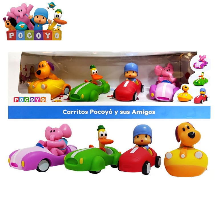 Juguete Set de Vehículos Pocoyo y sus Amigos 4pcs POCOYO | falabella.com
