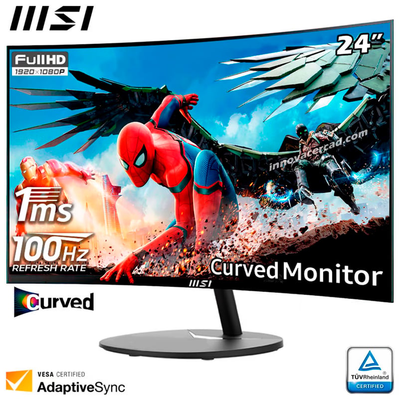 Monitor curvo MSI PRO MP-2412C 236 FHD VA HDMI DP speaker MSI ...