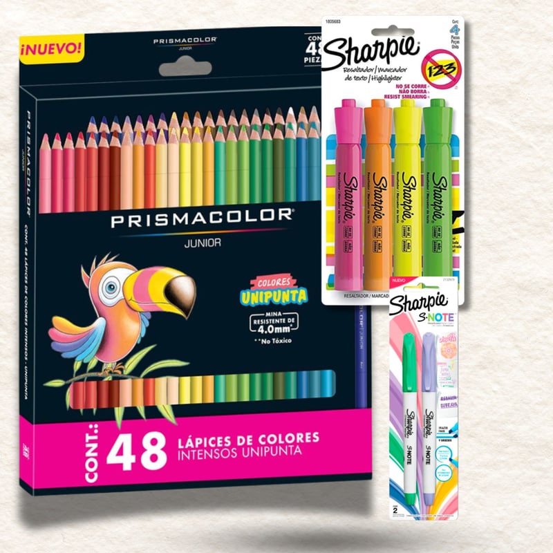 Kit Prismacolor 48 + 4 Sharpie + 1 Permanente + 2 Pastel SHARPIE ...