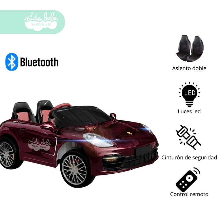 Carro a Batería modelo Porsche Borgoña GENERICO | falabella.com