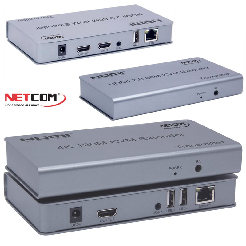 Hdmi extender 120m IP KVM 2 usb NETCOM extiende hdmi cable rj45 GENERICO | falabella.com