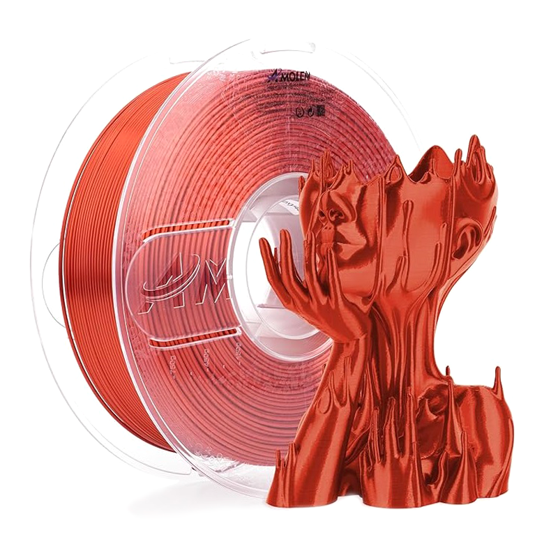 Filamento Sedoso Metálico PLA para impresora 3D color Cobre AMOLEN ...