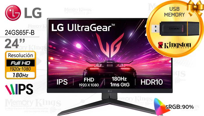 MONITOR 24 LG 24GS65F-B Gaming UltraGear iPS FHD 180HZ 1MS PIVOTE LG | falabella.com