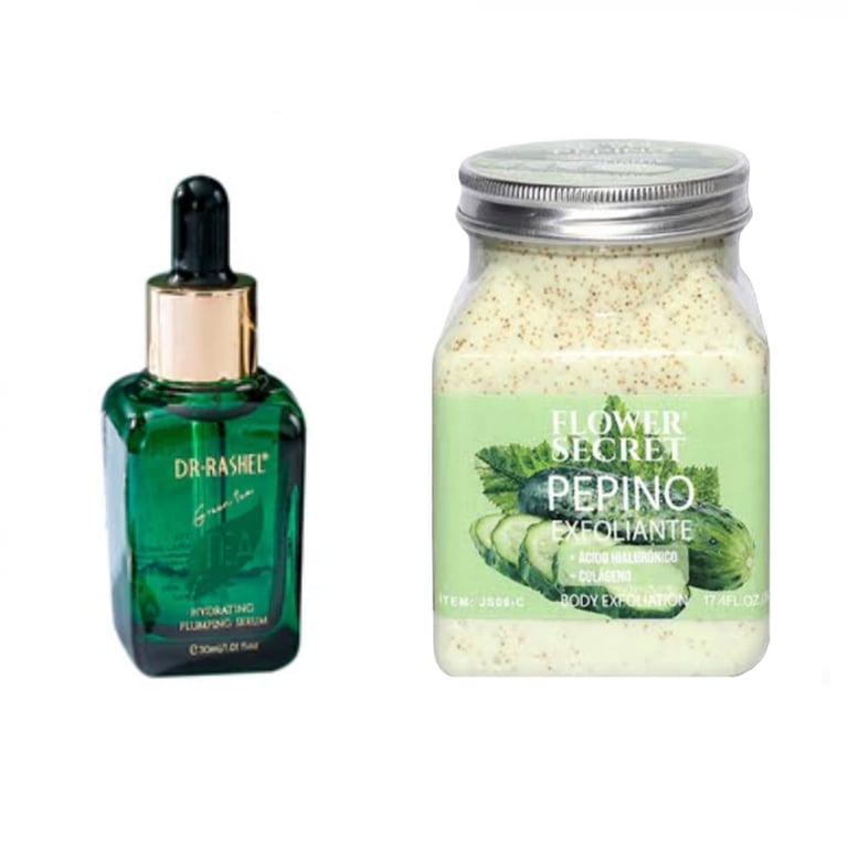 Serum Calmante Suavizante De Té Verde Y EXFOLIANTE CORPORAL COLAGENO PEPINO BIOAQUA | falabella.com