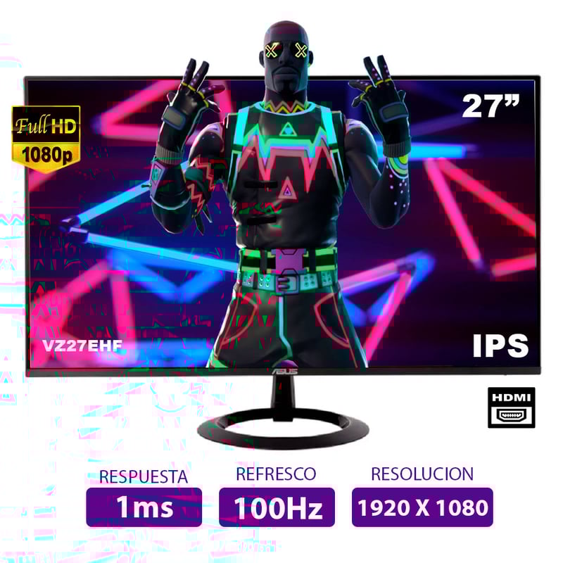 MONITOR GAMING ASUS VZ27EHF Eye Care Ultra Slim 27 IPS FHD 100Hz 1ms ...