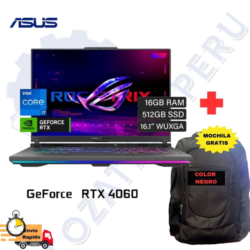 Laptop Asus Core I7-13650hx Rog Strix G16 16" Ram 16gb 512 Gb -Ssd Rtx ...