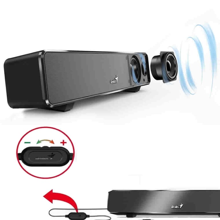 PARLANTE GENIUS SOUND BAR 100 MINI 6W USB BLACK GENIUS | falabella.com