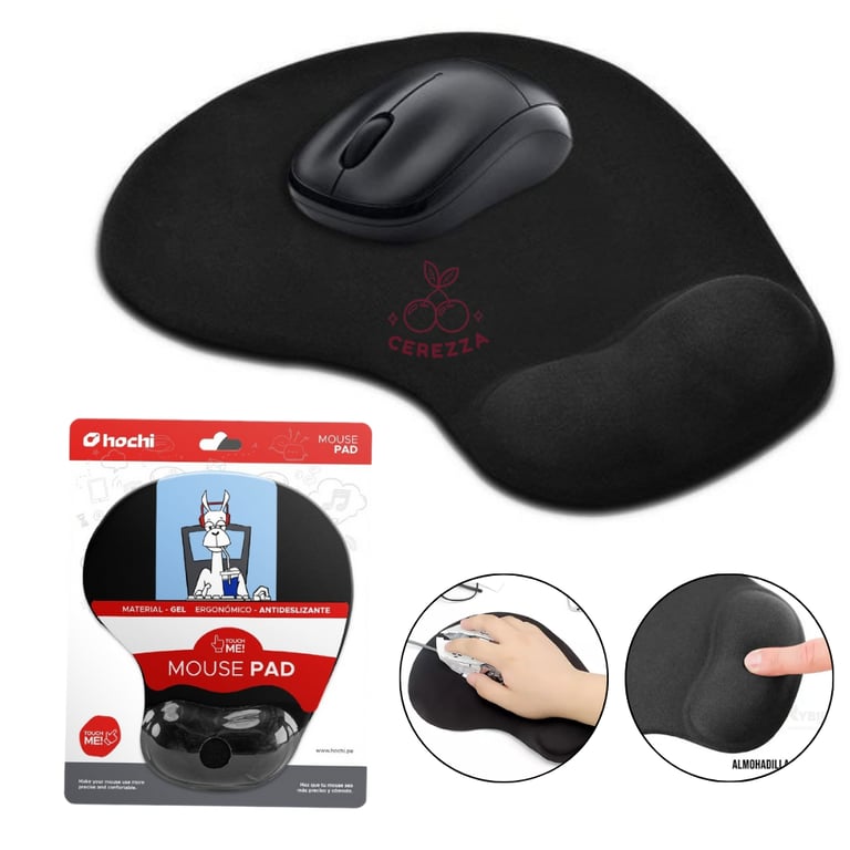 Pad Mouse Ergonómico Con Apoyo En Gel Para La Muñeca Negro GENERICO ...