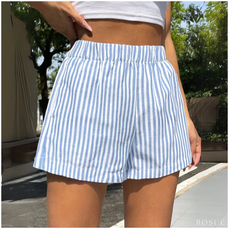 Short verano Lino Rayas con bolsillos ROSUE | falabella.com