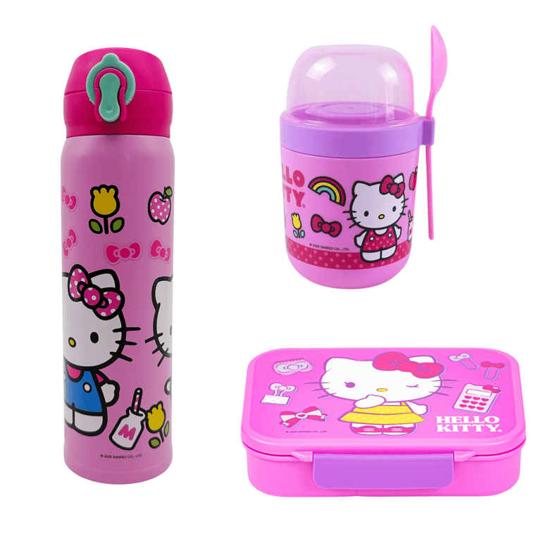 Pack x3 - Botella Acero - Yogurera - Taper Tipo Bento - Hello Kitty ...