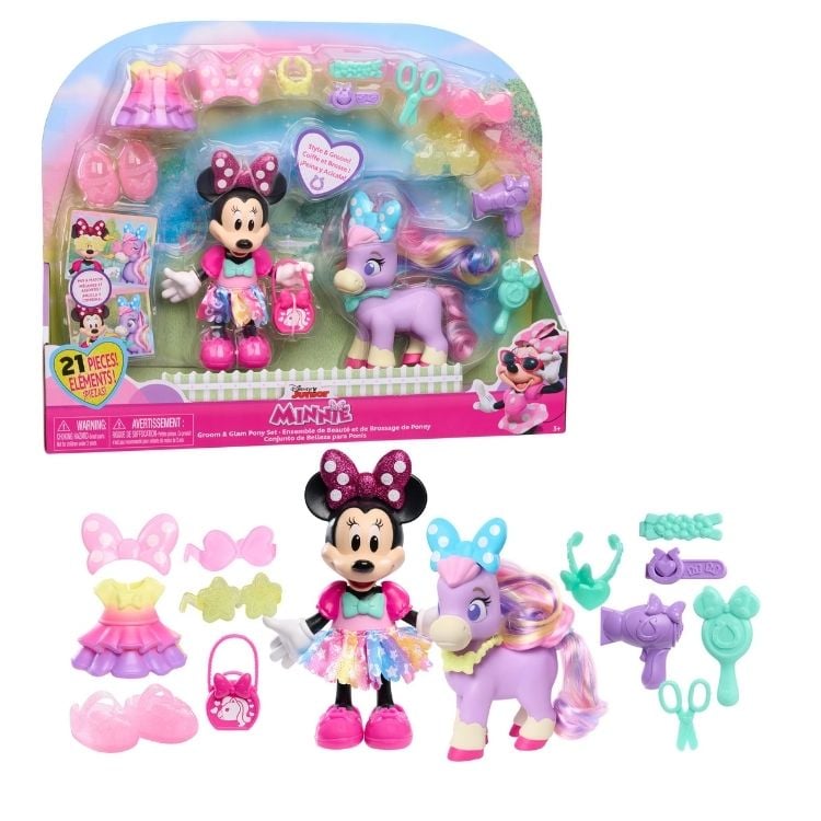 MINNIE MOUSE PLAYSET PONY GROOM & GLAM DISNEY | falabella.com