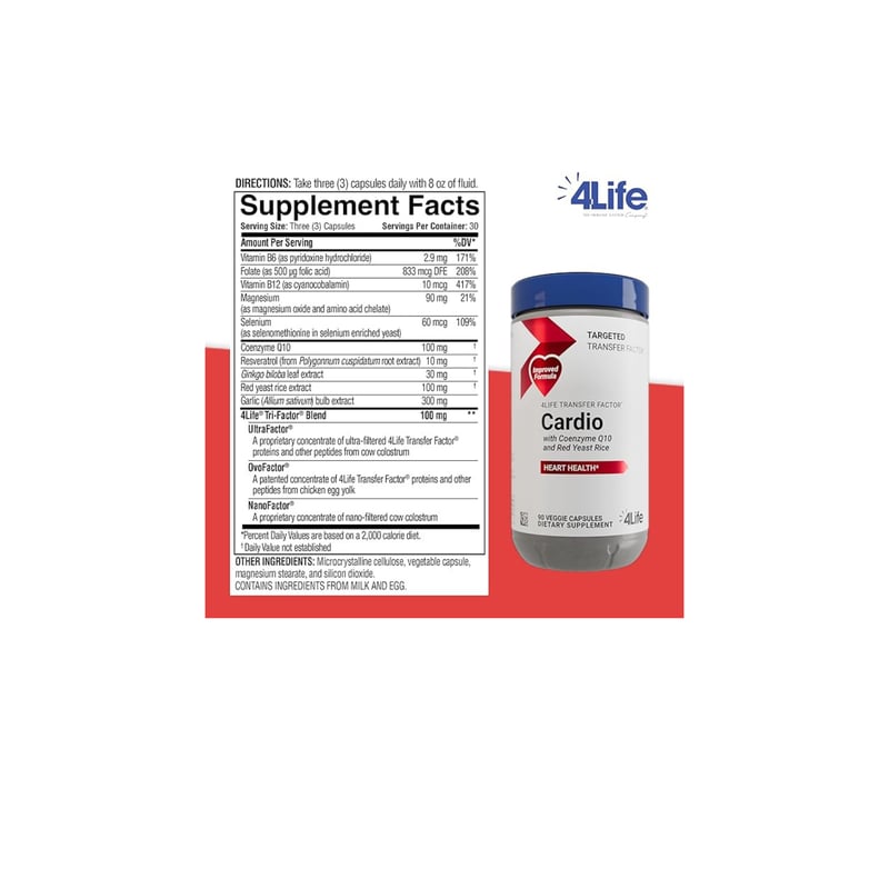 4Life Transfer Factor Cardio - Suplemento dietético de apoyo del ...