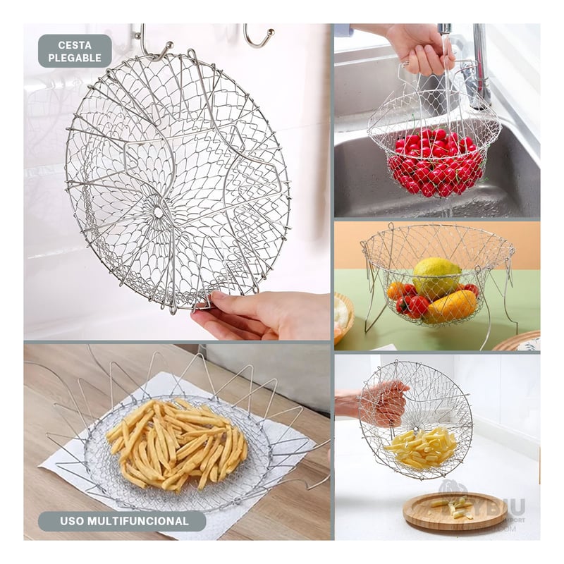 Canasta de Acero para Freir y Colar de 23cm GENERICO | falabella.com
