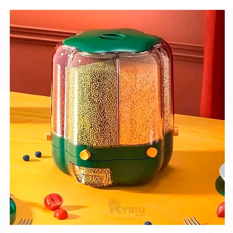 Dispensador Giratorio de Menestras Flor de 9kg Verde GENERICO ...