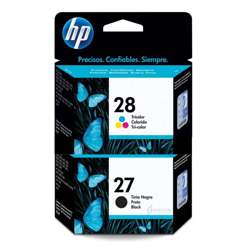 Kit de Cartuchos de Tinta HP 28 Tricolor y HP 27 Negro Original HP ...