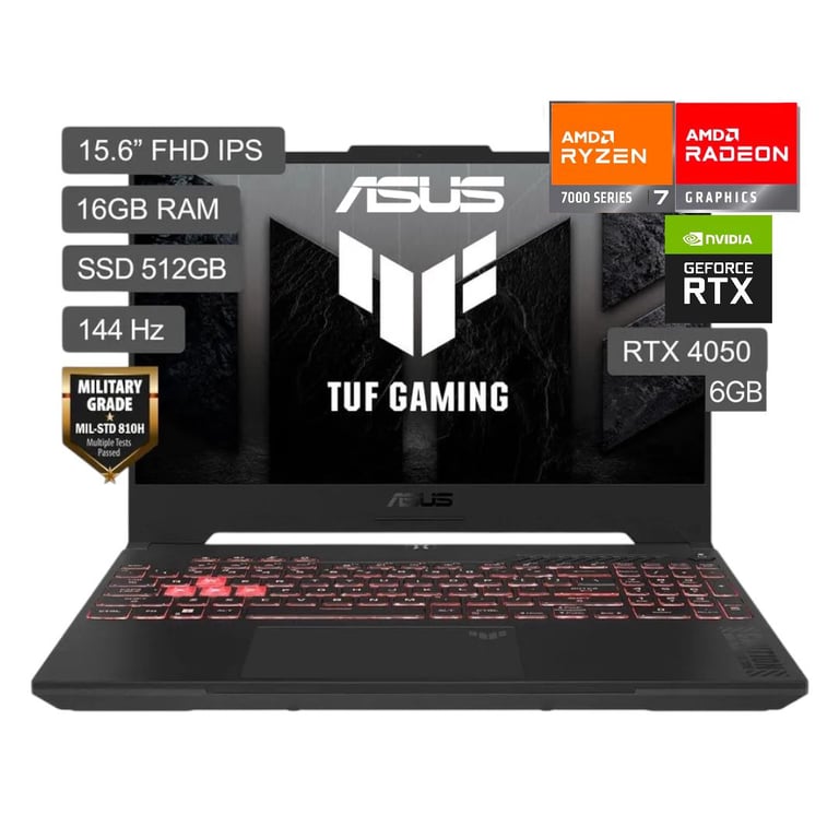 Laptop Gamer ASUS TUF Gaming Ryzen 7 7435HS RTX 4050 6GB 16GB RAM 512GB ...