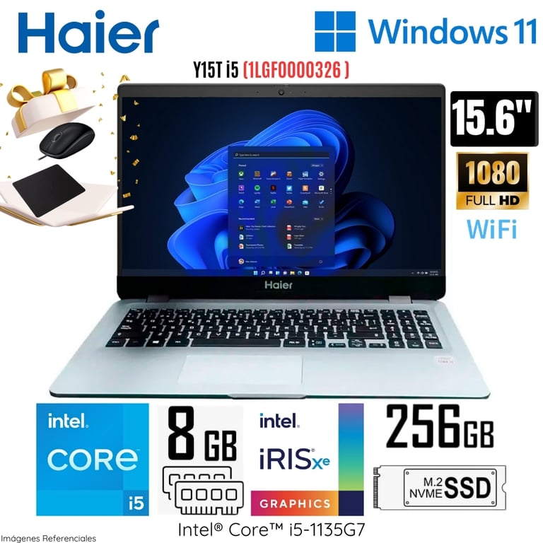 Laptop Haier Y15TI5 Intel Core i5-1135G7 8GB RAM 256GB SSD 15,6 FHD ...
