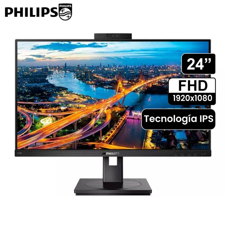 MONITOR PHILIPS 24 Pul 242B1H iPS FHD con WebCam y Parlantes integrado ...