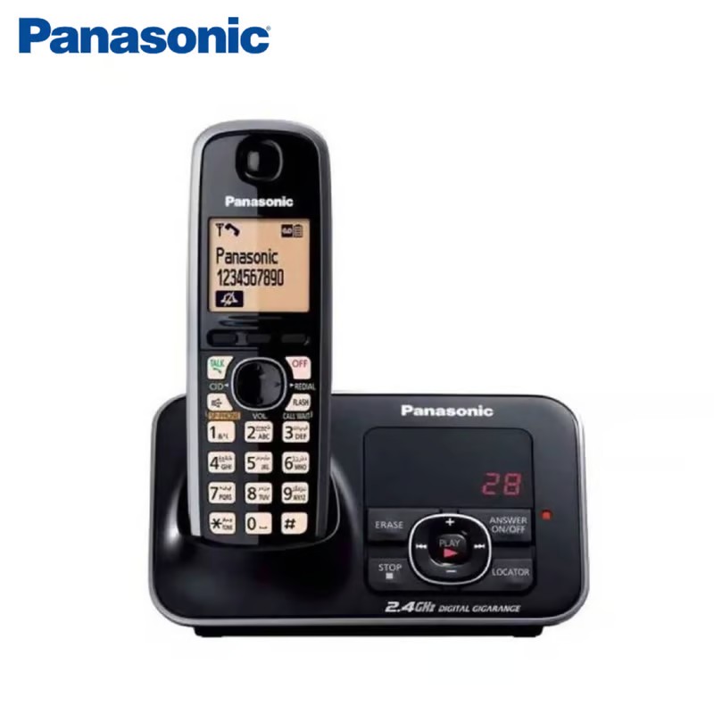 TELÉFONO FIJO PANASONIC INALÁMBRICO NEGRO KX-TG3721LCB PANASONIC ...