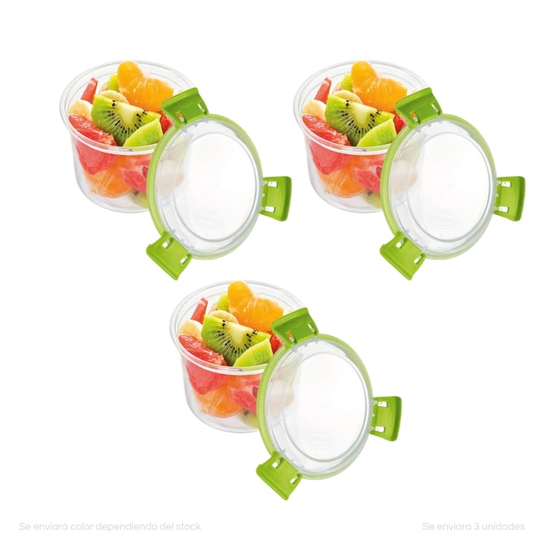 Set de 3 Tapers Lok-It Round 0.53L Herméticos y Seguros POLINPLAST ...