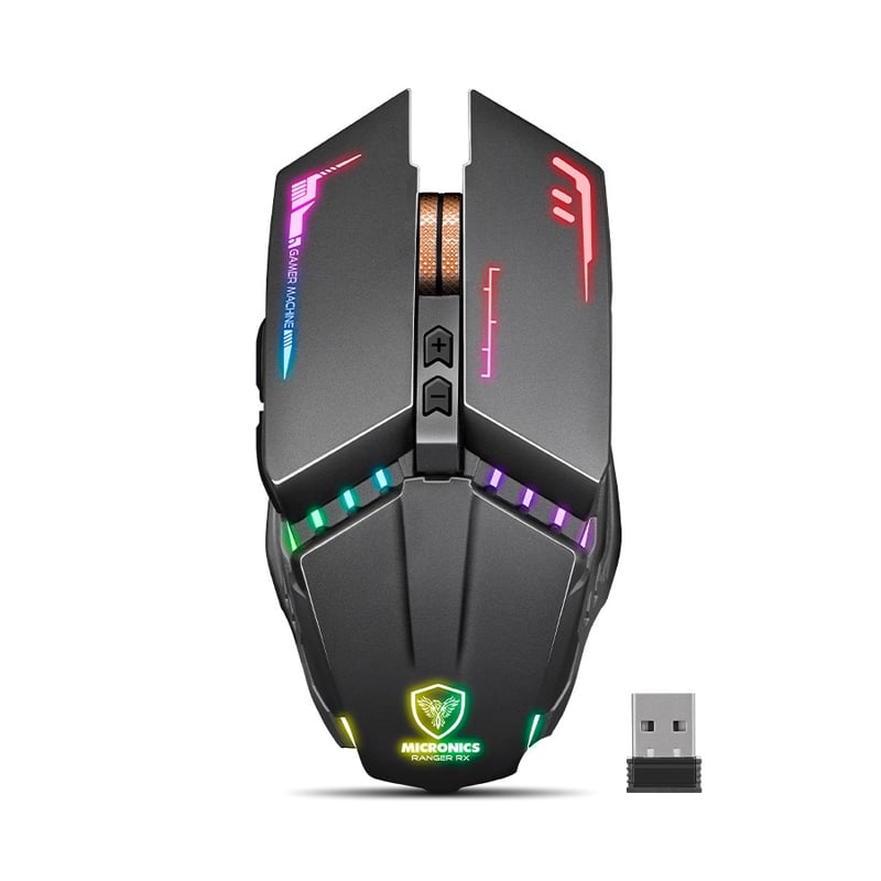 Mouse Gamer RGB - Multicolor 7 Botones - Inalambrico Micronics ...