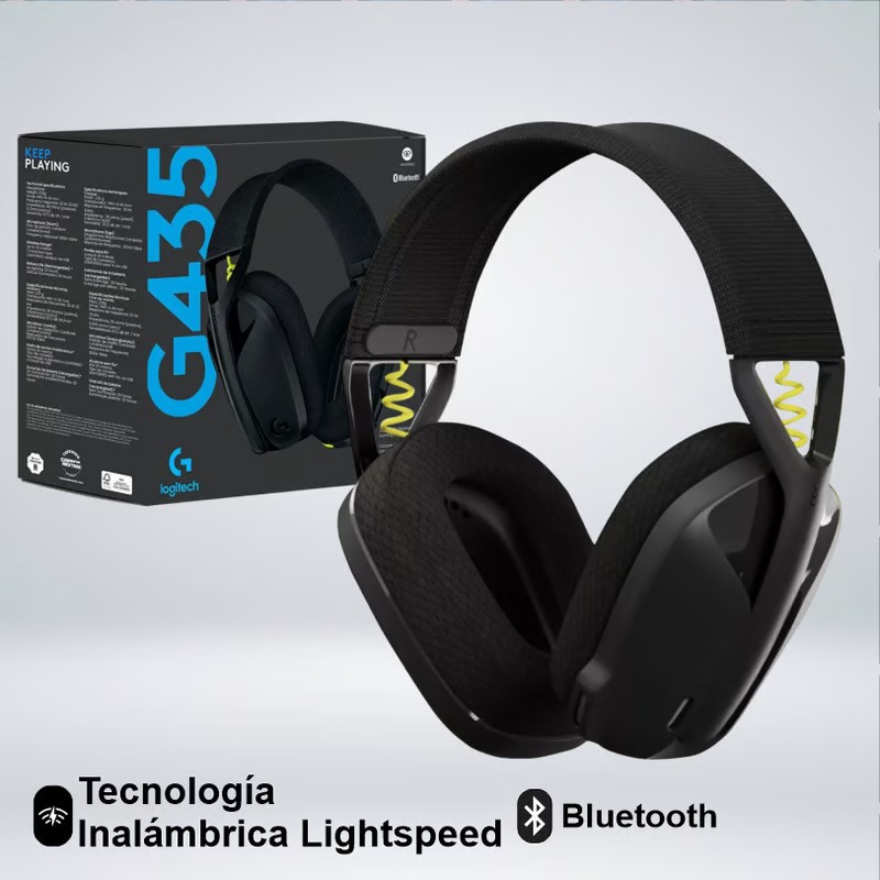 AUDIFONO CMICROF LOGITECH G435 LIGHTSPEED BLUETOOTH BLACK LOGITECH | falabella.com